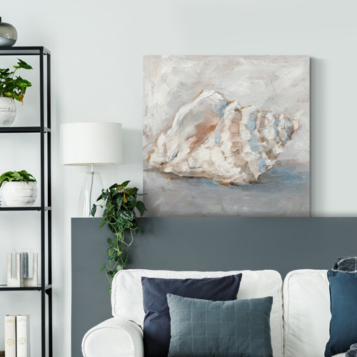 Millwood Pines Blue Shell Study II - Wrapped Canvas & Reviews | Wayfair